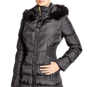 Via Spiga | Jackets & Coats | New Via Spiga Black Lux Faux Fur Trim ...